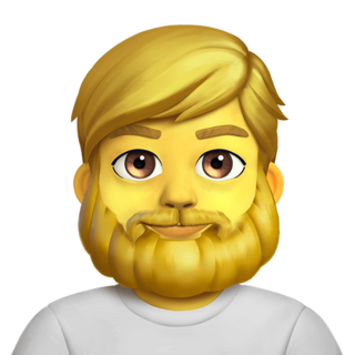 🧔 Person: Beard Emoji on Twitter Emoji Stickers 13.1