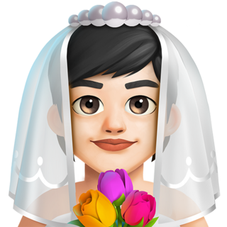 👰🏻 Person with Veil: Light Skin Tone Emoji on Twitter Emoji Stickers 13.1