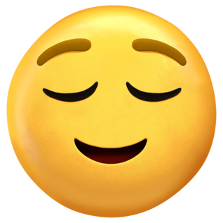 😌 Relieved Face Emoji on Twitter Emoji Stickers 13.1