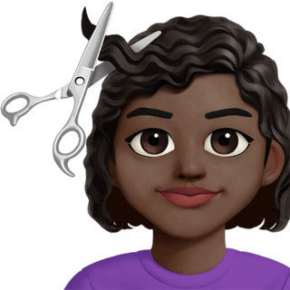 💇🏿‍♀️ Woman Getting Haircut: Dark Skin Tone Emoji on Twitter Emoji ...