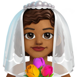 👰🏾‍♀️ Woman with Veil: Medium-Dark Skin Tone Emoji on Twitter Emoji ...