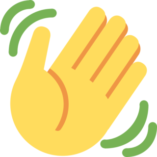 👋 Mano Saludando Emoji on Twitter Twemoji 2.0
