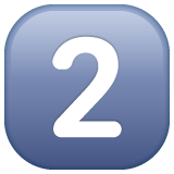 2️⃣ Keycap Digit Two Emoji on WhatsApp 2.19.352