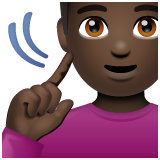🧏🏿‍♂️ Deaf Man: Dark Skin Tone Emoji on WhatsApp 2.23.2.72