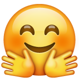 🤗 Smiling Face with Open Hands Emoji on WhatsApp 2.23.2.72