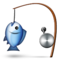 🎣 Fishing Pole and Fish Emoji