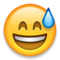 😅 Smiling Face with Open Mouth and Cold Sweat Emoji