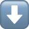 ⬇️ Downwards Black Arrow Emoji