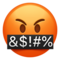 🤬 Serious Face With Symbols Covering Mouth (aka Swearing) Emoji