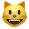 😺 Smiling Cat Face with Open Mouth Emoji