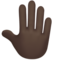 🤚🏿 Raised Back of Hand: Dark Skin Tone Emoji