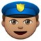 👮🏽 Police Officer: Medium Skin Tone Emoji