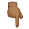 👇🏾 White Down Pointing Backhand Index: Medium-Dark Skin Tone Emoji