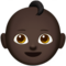 👶🏿 Baby: Dark Skin Tone Emoji