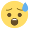 😰 Face with Open Mouth and Cold Sweat Emoji