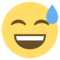 😅 Emoji Visage Souriant Avec Une Goutte De Sueur