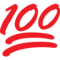 💯 Hundred Points Symbol Emoji