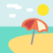 🏖️ Beach with Umbrella Emoji