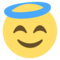 😇 Smiling Face with Halo Emoji