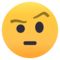 🤨 Face with One Eyebrow Raised Emoji
