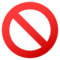 🚫 No Entry Sign Emoji