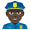 👮🏿 Police Officer: Dark Skin Tone Emoji