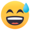 😅 Emoji Visage Souriant Avec Une Goutte De Sueur