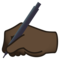 🏿 Writing Hand: Dark Skin Tone Emoji