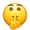 🤫 Face with Finger Covering Closed Lips Emoji