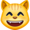 😸 Grinning Cat Face with Smiling Eyes Emoji