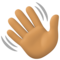 👋🏽 Waving Hand Sign: Medium Skin Tone Emoji