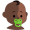 👶🏿 Baby: Dark Skin Tone Emoji