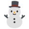 ⛄ Snowman Without Snow Emoji