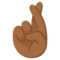 🤞🏾 Hand With Index and Middle Fingers Crossed: Medium-Dark Skin Tone Emoji