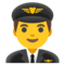 👨‍ ️ Man Pilot Emoji