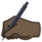 🏿 Writing Hand: Dark Skin Tone Emoji
