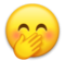 🤭 Smiling Face with Smiling Eyes and Hand Covering Mouth Emoji