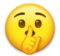 🤫 Face with Finger Covering Closed Lips Emoji