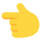 👈 White Left Pointing Backhand Index Emoji