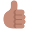 👍🏽 Thumbs Up Sign: Medium Skin Tone Emoji