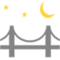 🌉 Bridge at Night Emoji