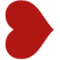 Rotated Heavy Black Heart Bullet Emoji