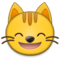 😸 Grinning Cat Face with Smiling Eyes Emoji
