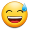 😅 Emoji Visage Souriant Avec Une Goutte De Sueur