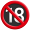 🔞 No One Under Eighteen Symbol Emoji