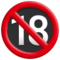 🔞 No One Under Eighteen Symbol Emoji