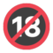 🔞 No One Under Eighteen Symbol Emoji