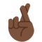 🤞🏿 Hand With Index and Middle Fingers Crossed: Dark Skin Tone Emoji