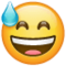 😅 Smiling Face with Open Mouth and Cold Sweat Emoji
