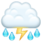 ⛈️ Thunder Cloud and Rain Emoji